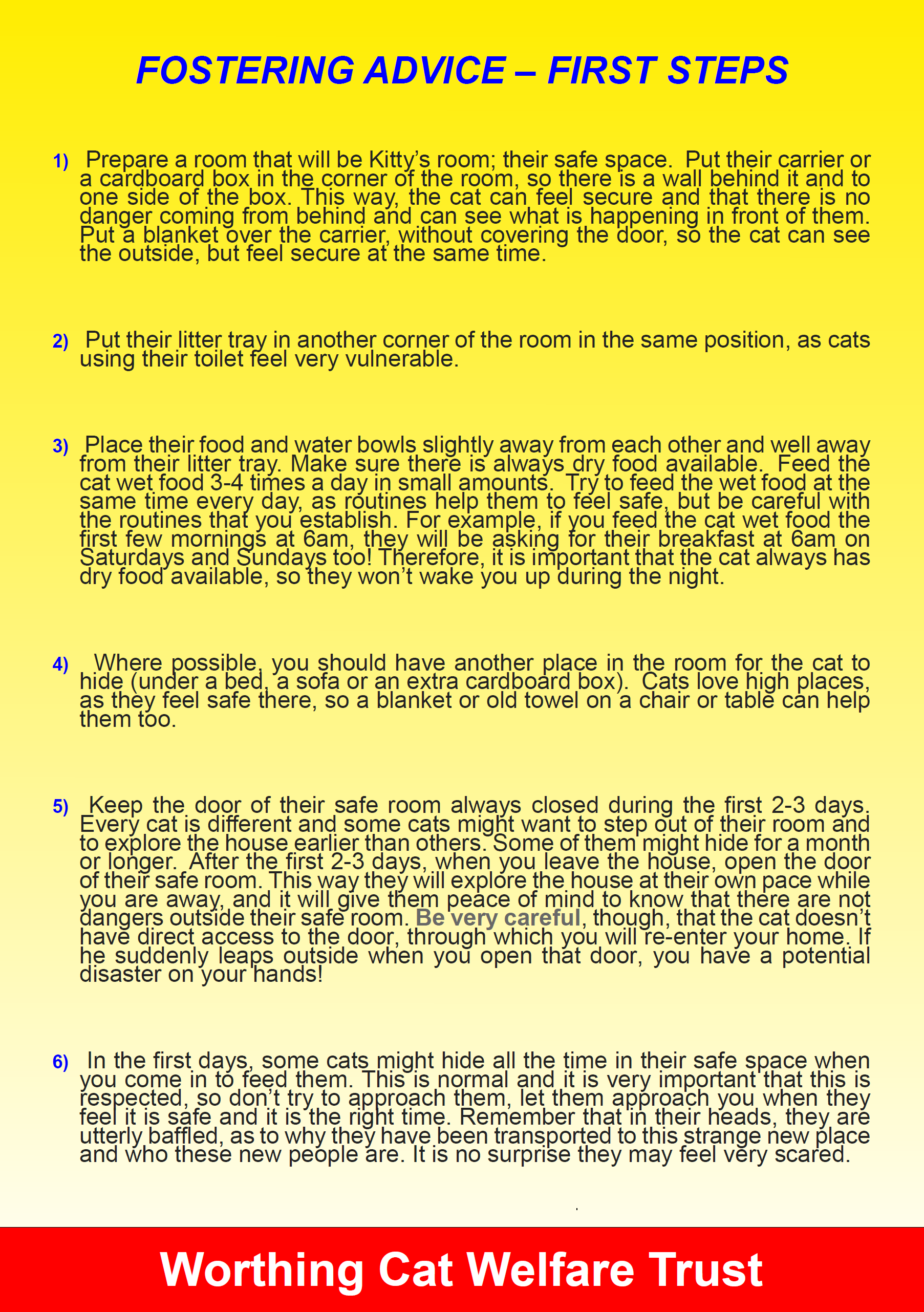 Foster For Us – Worthing Cat Welfare Trust (CIO)